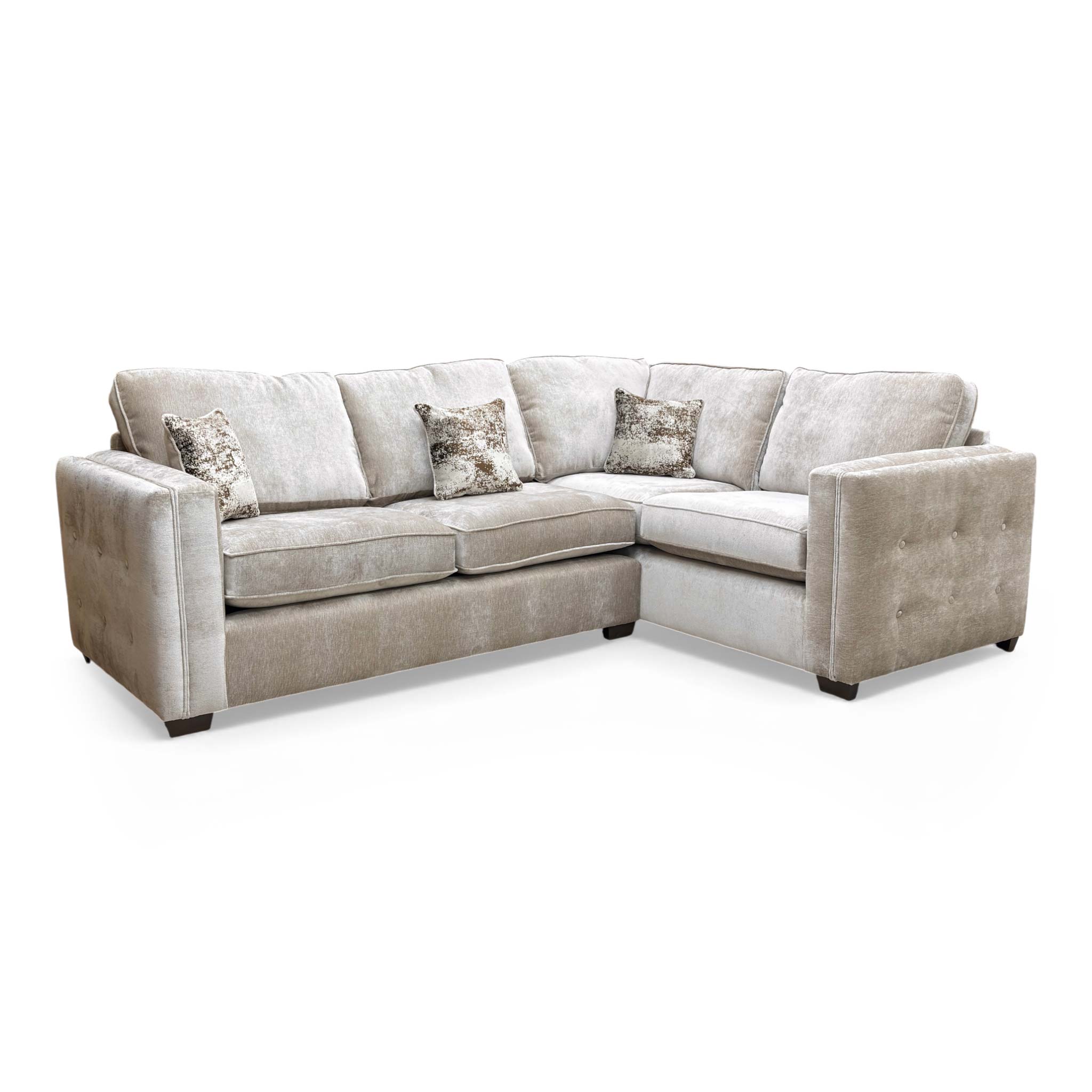 Thornbrook ‘Stella’ Truffle Beige Chenille Fabric Right Hand Facing 2 ...